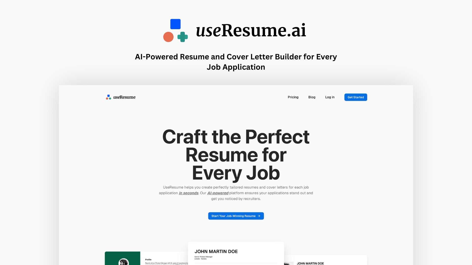 Creative Resume Builder | AI-Powered Templates | UseResume | UseResume AI