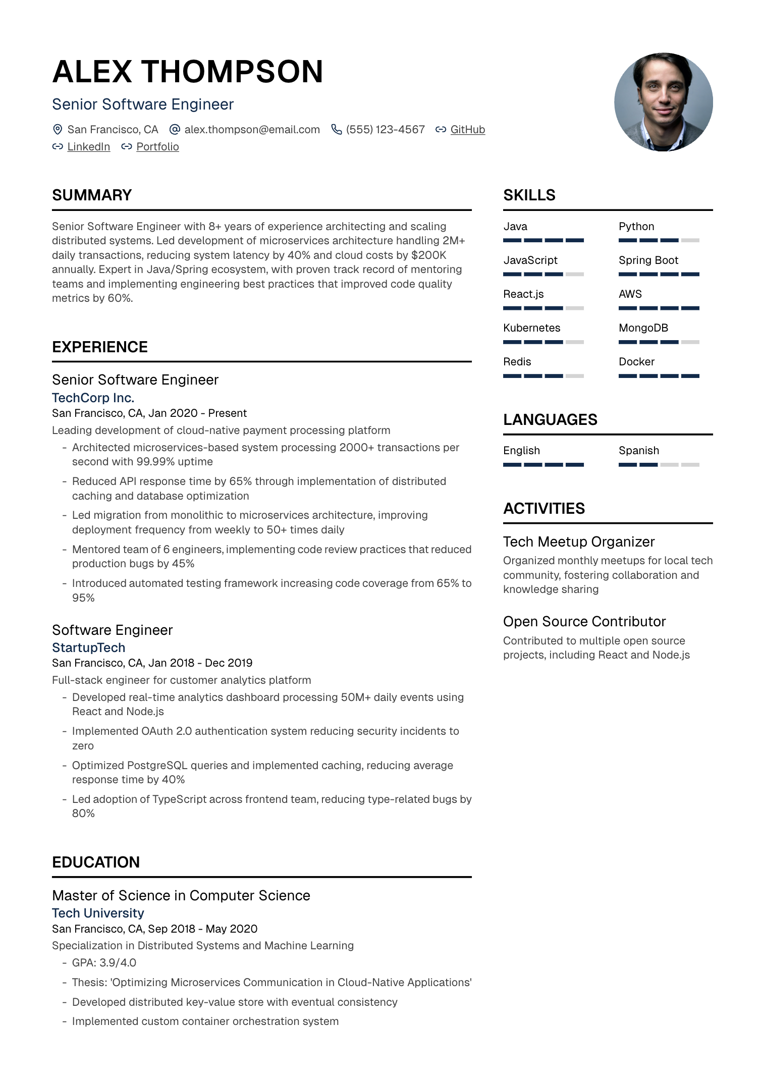 Software Engineer Resume Example & Tips | Professional Template | UseResume
