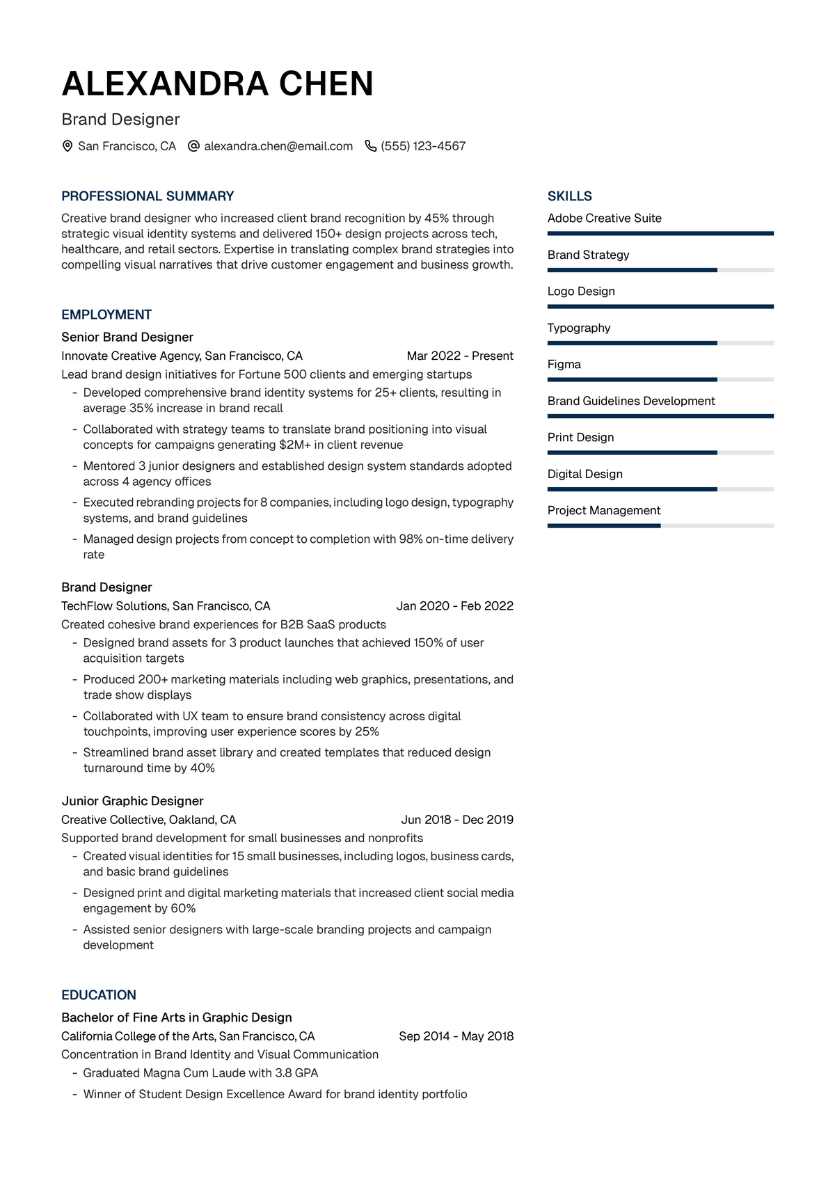 Brand Designer Resume Example & Writing Guide | UseResume